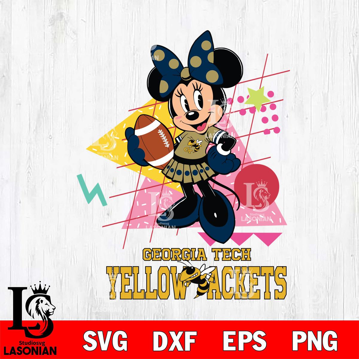 Georgia Tech Yellow Jackets Minnie Mouse Sport – lasoniansvg