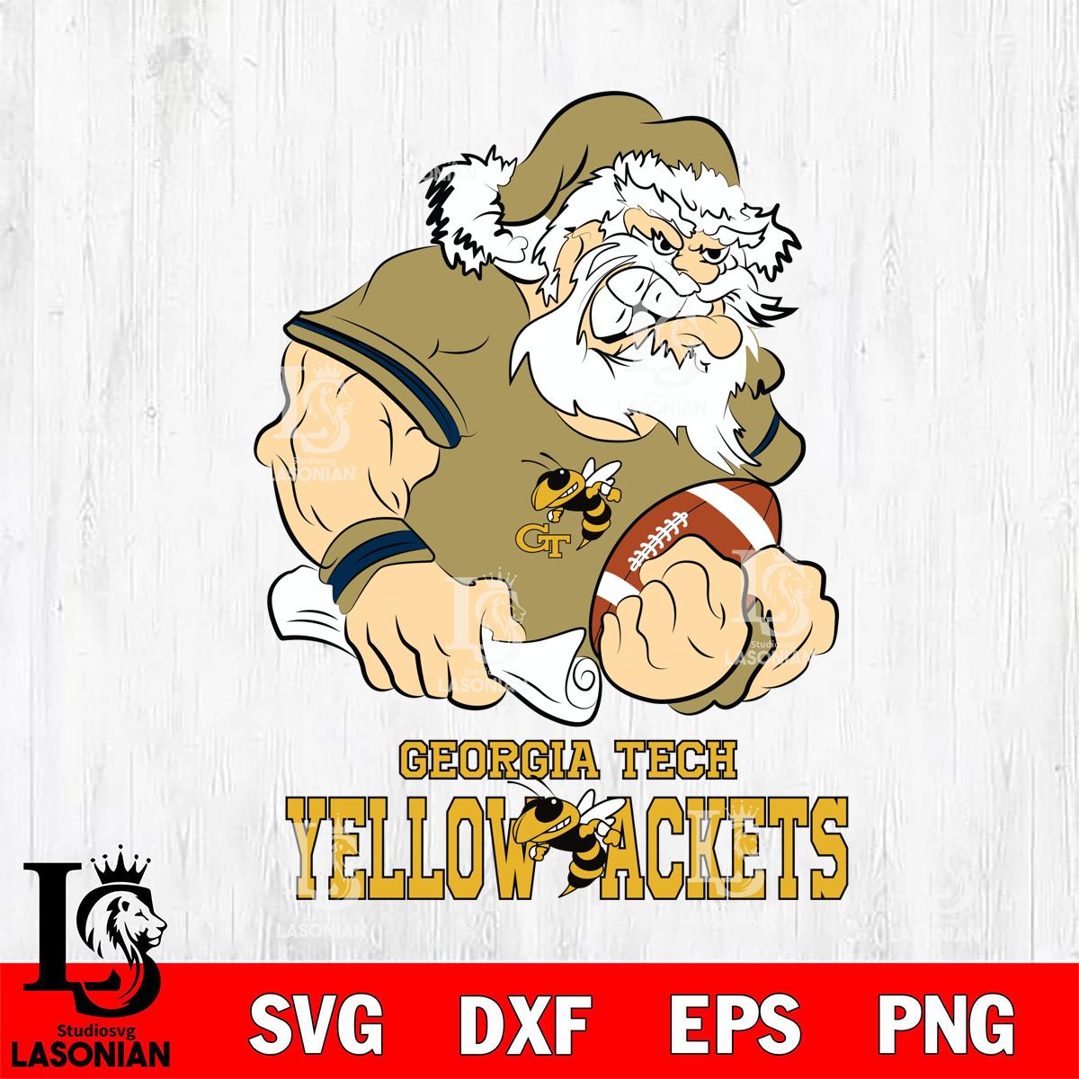 Georgia Tech Yellow Jackets Santa Claus Angry – lasoniansvg
