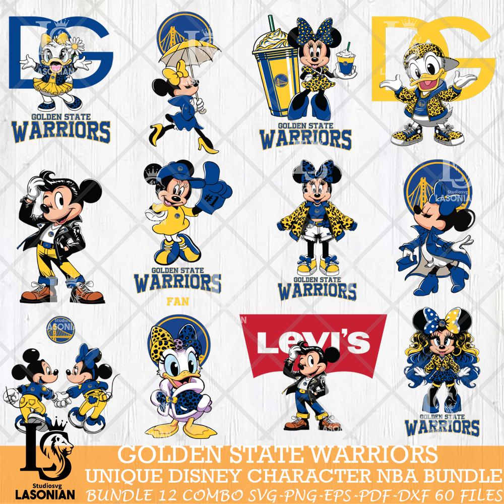 Golden State Warriors Disney character NBA Bundle 12 – lasoniansvg