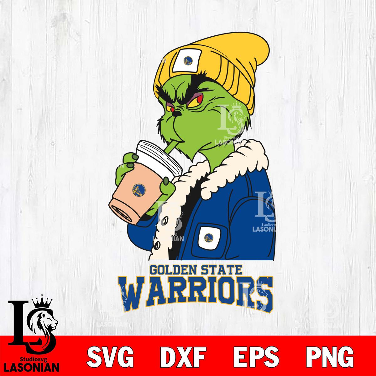 Golden State Warriors Grinch Bougie Football – lasoniansvg