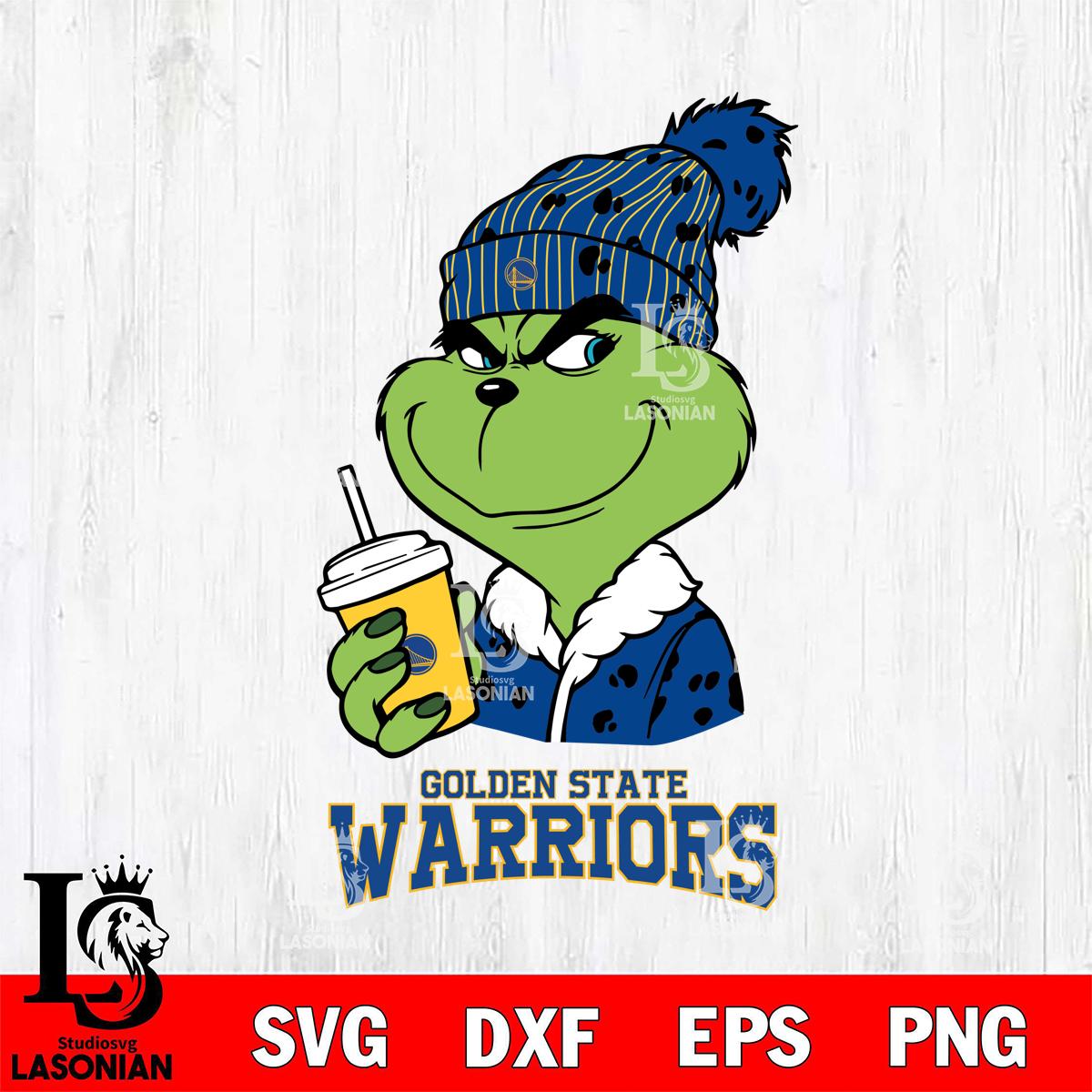 Golden State Warriors Grinch Cofffe Christmas – lasoniansvg