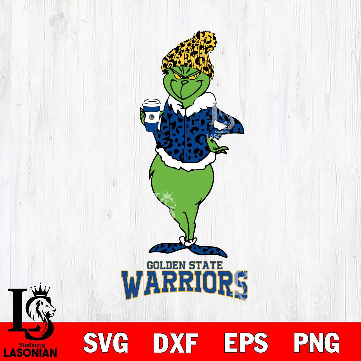 Golden State Warriors Grinch Leopard Coffee – lasoniansvg