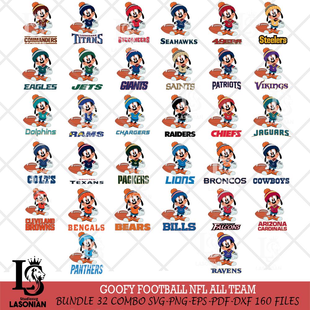 Goofy Football NFL Big Bundle – lasoniansvg