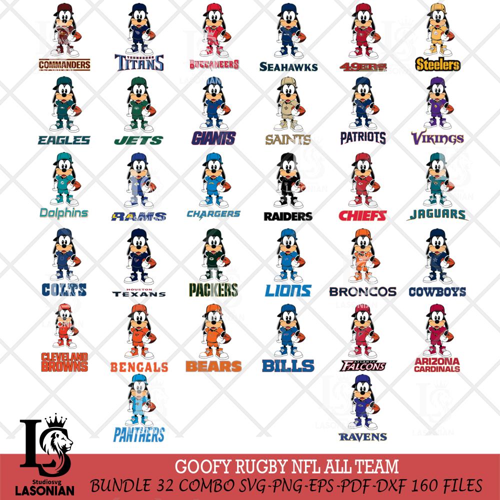 Goofy rugby NFL Big Bundle – lasoniansvg