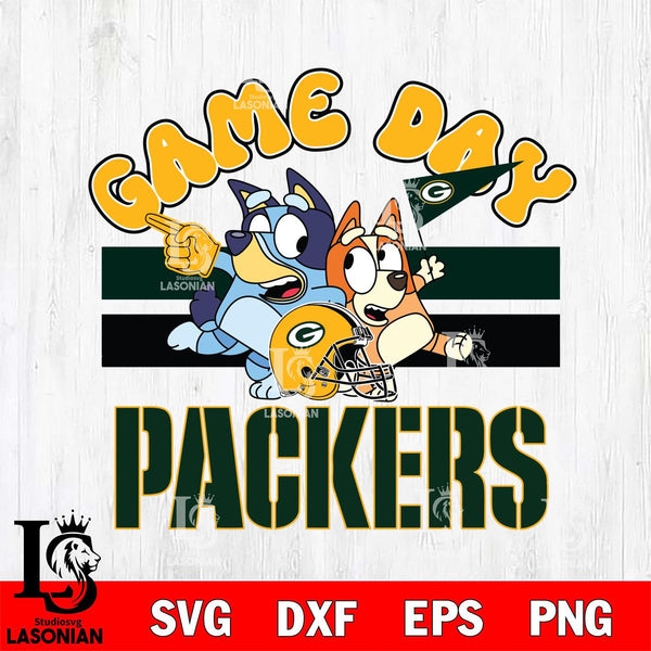 Green Bay Packers Bluey Chilli Game day NFL – lasoniansvg