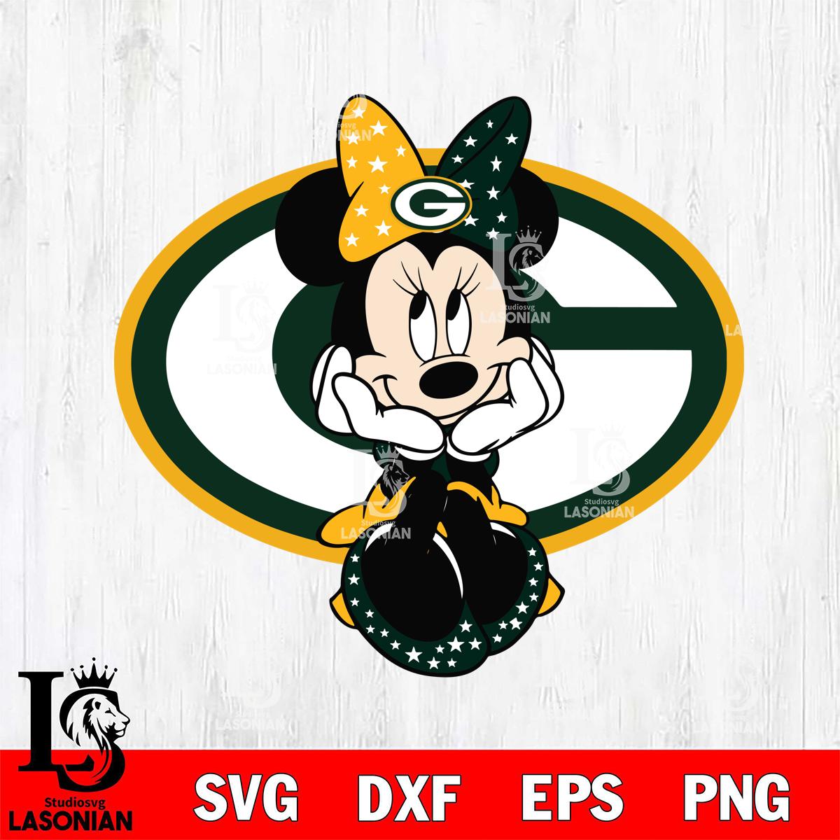 Green Bay Packers Cute Minnie Mouse – lasoniansvg