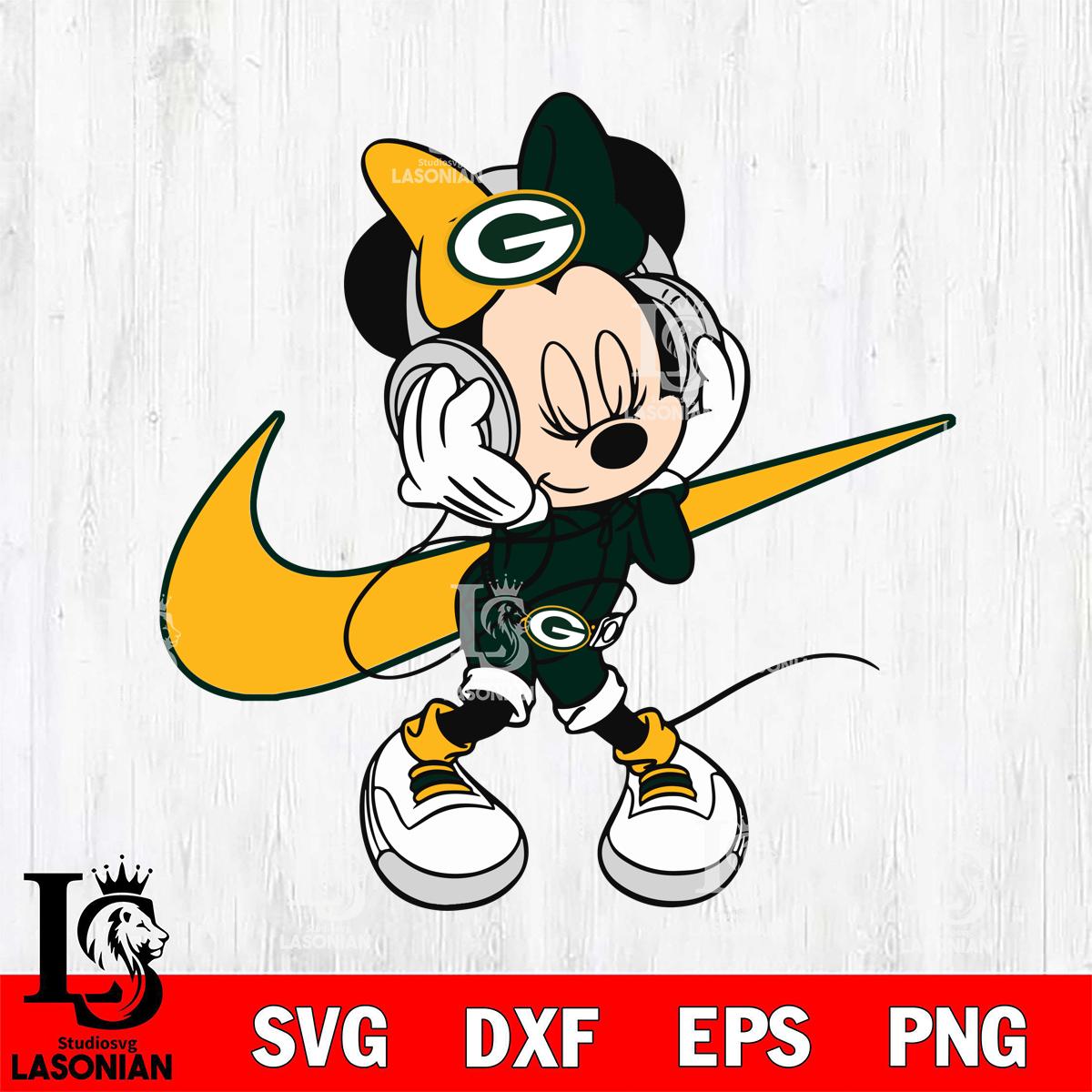 Green Bay Packers Cute Minnie Mouse Dancing – lasoniansvg