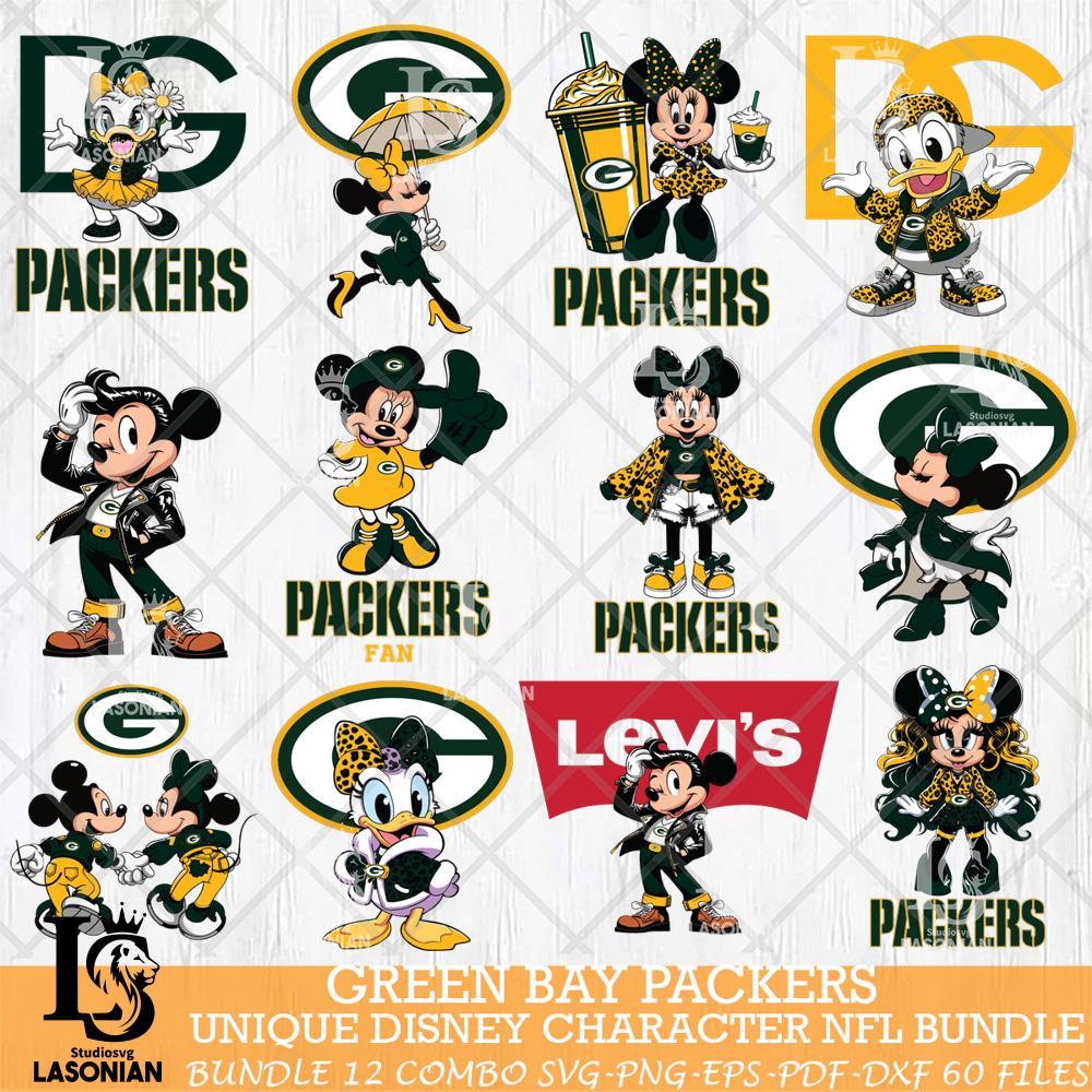 Green Bay Packers Disney Characters NFL Bundle 12 – lasoniansvg