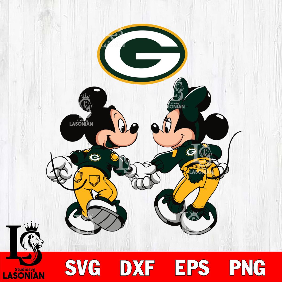 Green Bay Packers Fan Minnie And Mickey Love – lasoniansvg