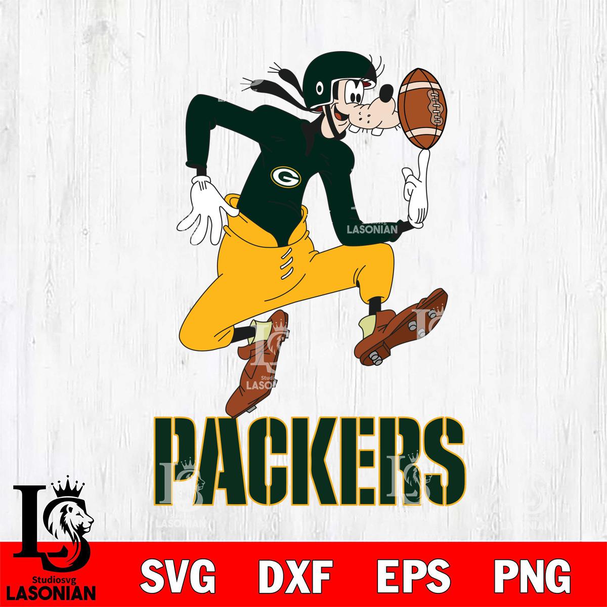 Green Bay Packers Goofy Circus Football – lasoniansvg