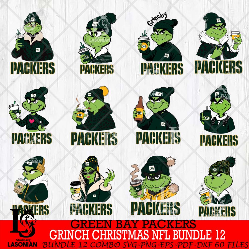 Green Bay Packers Grinch Christmas NFL Bundle 12 – lasoniansvg