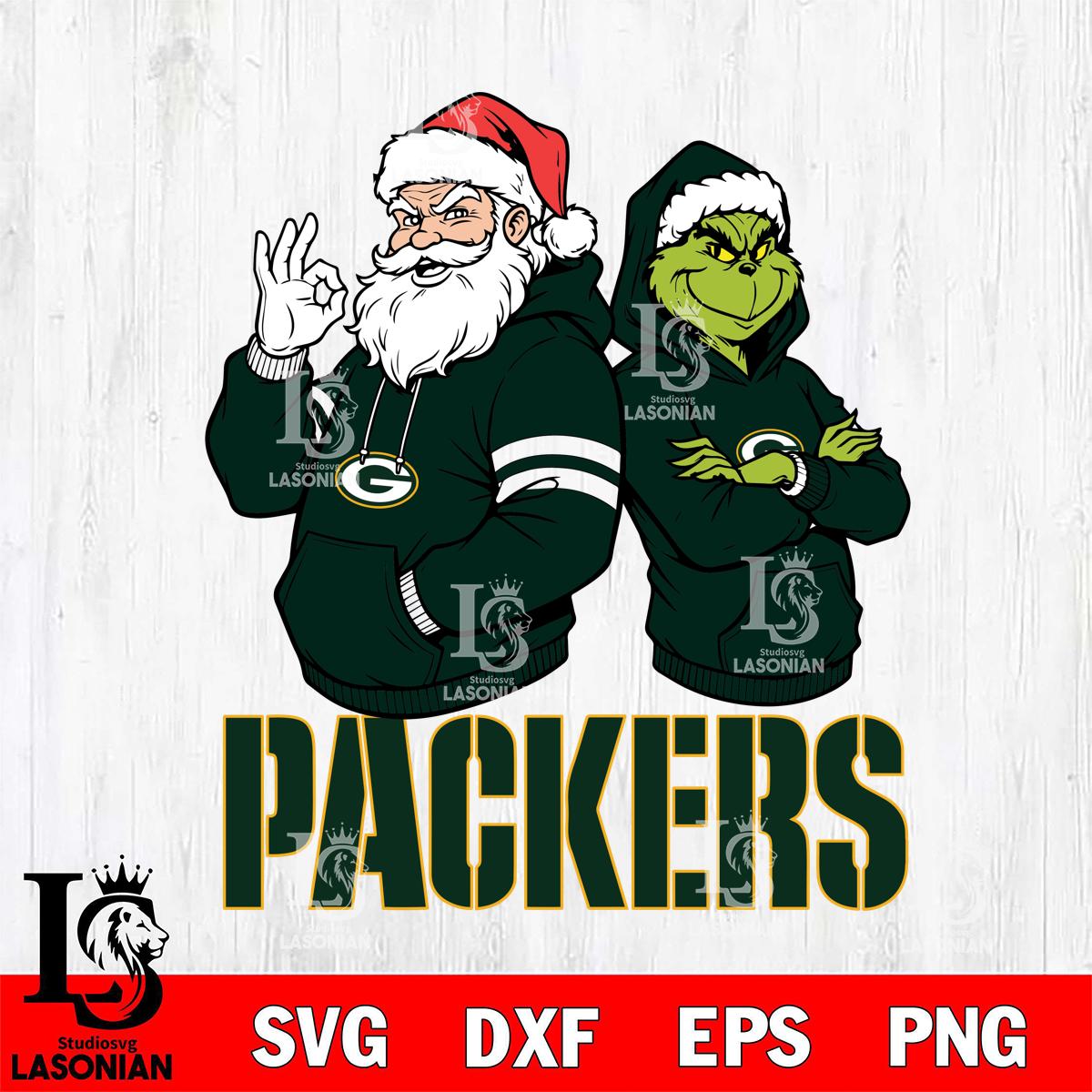 Green Bay Packers Grinch and Satan Football – lasoniansvg
