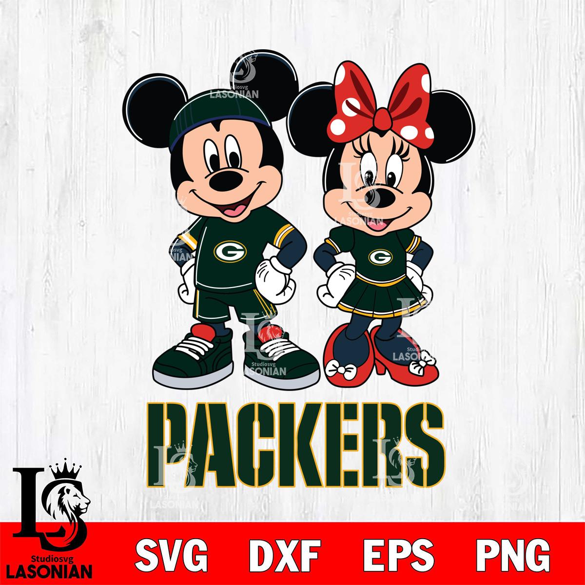 Green Bay Packers Mickey And Minnie Rugby – lasoniansvg