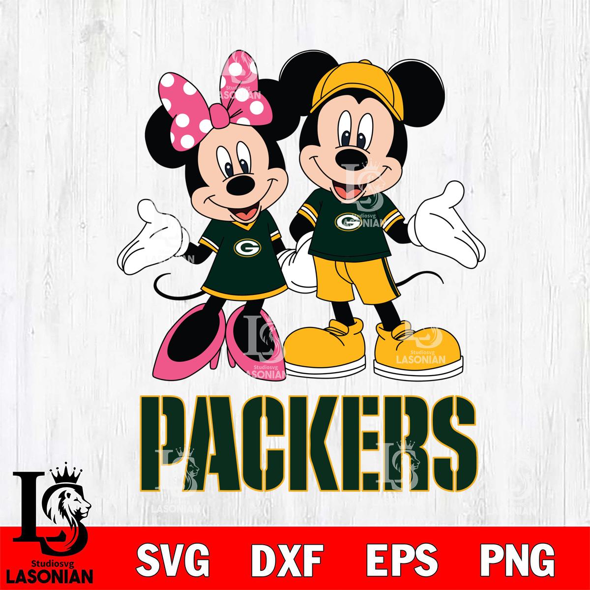 Green Bay Packers Mickey Minnie Mouse Sport – lasoniansvg
