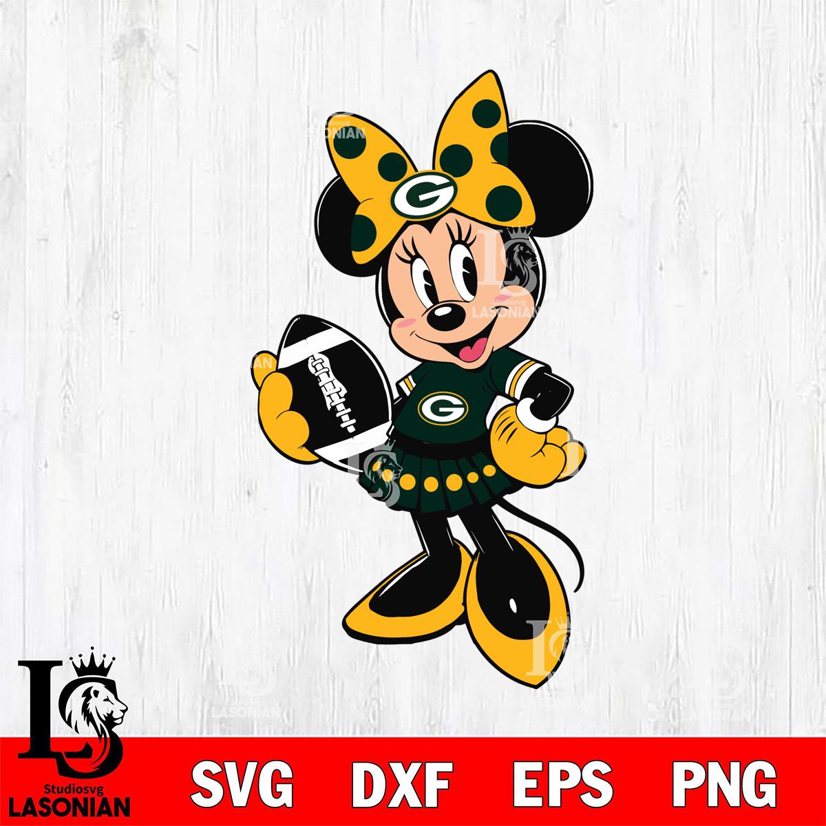 Green Bay Packers Minnie Mouse – lasoniansvg