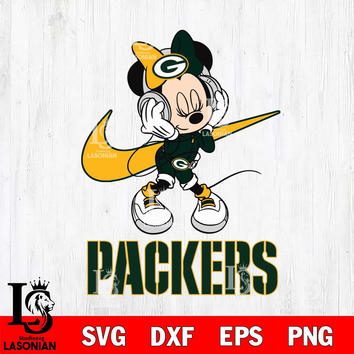 Green Bay Packers Minnie Mouse Dancing NIKE – lasoniansvg