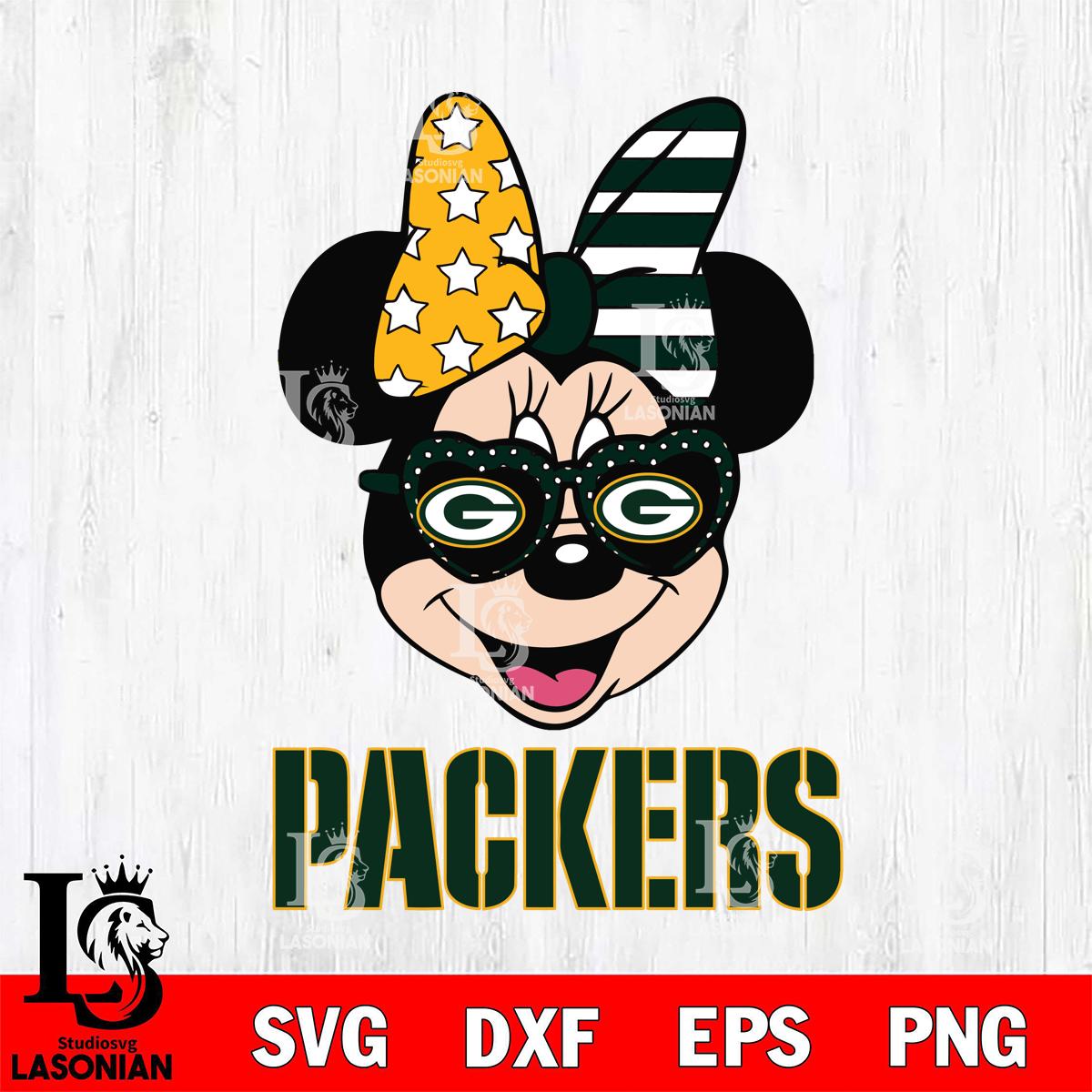 Green Bay Packers Minnie Mouse Love 2 – lasoniansvg