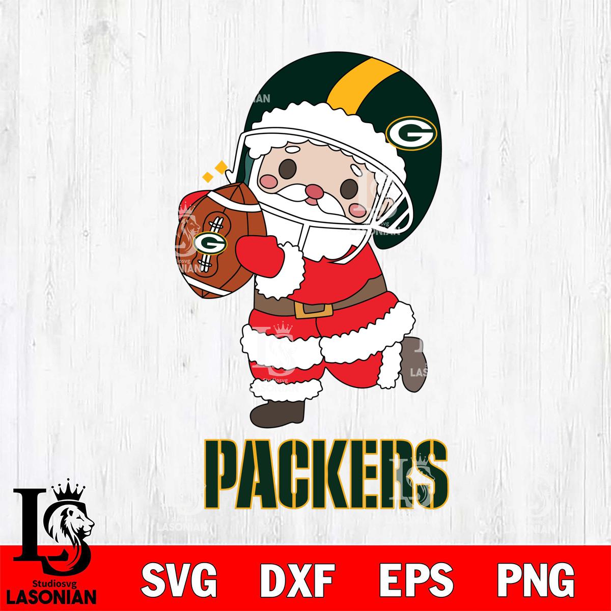 Green Bay Packers Santa Claus Cute – lasoniansvg