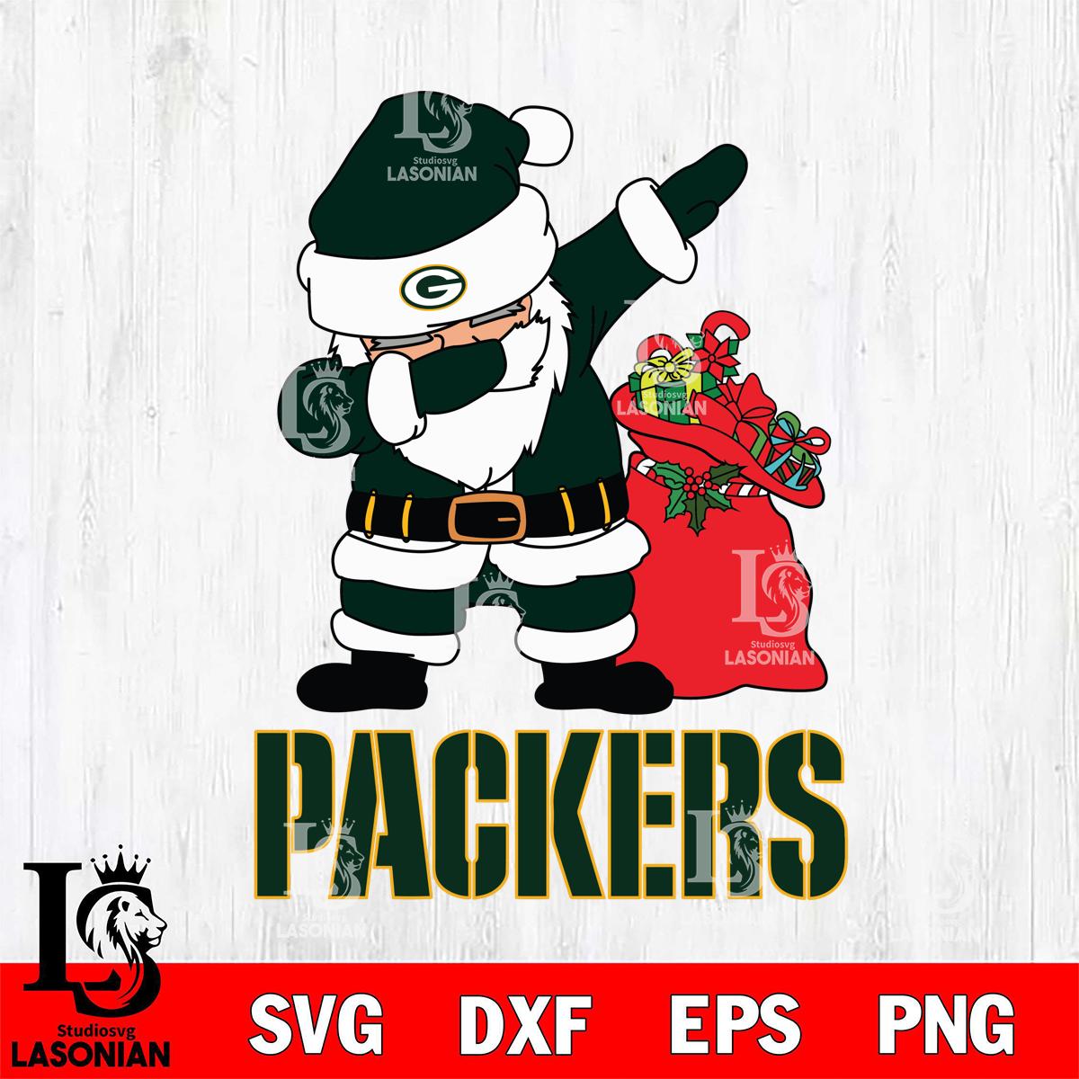 Green Bay Packers Santa Dabbing Christmas – lasoniansvg