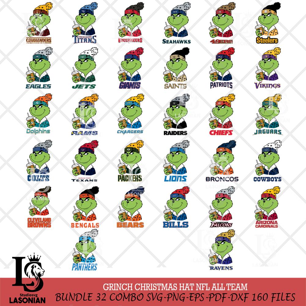 Grinch Christmas hat NFL ALL TEAM – lasoniansvg