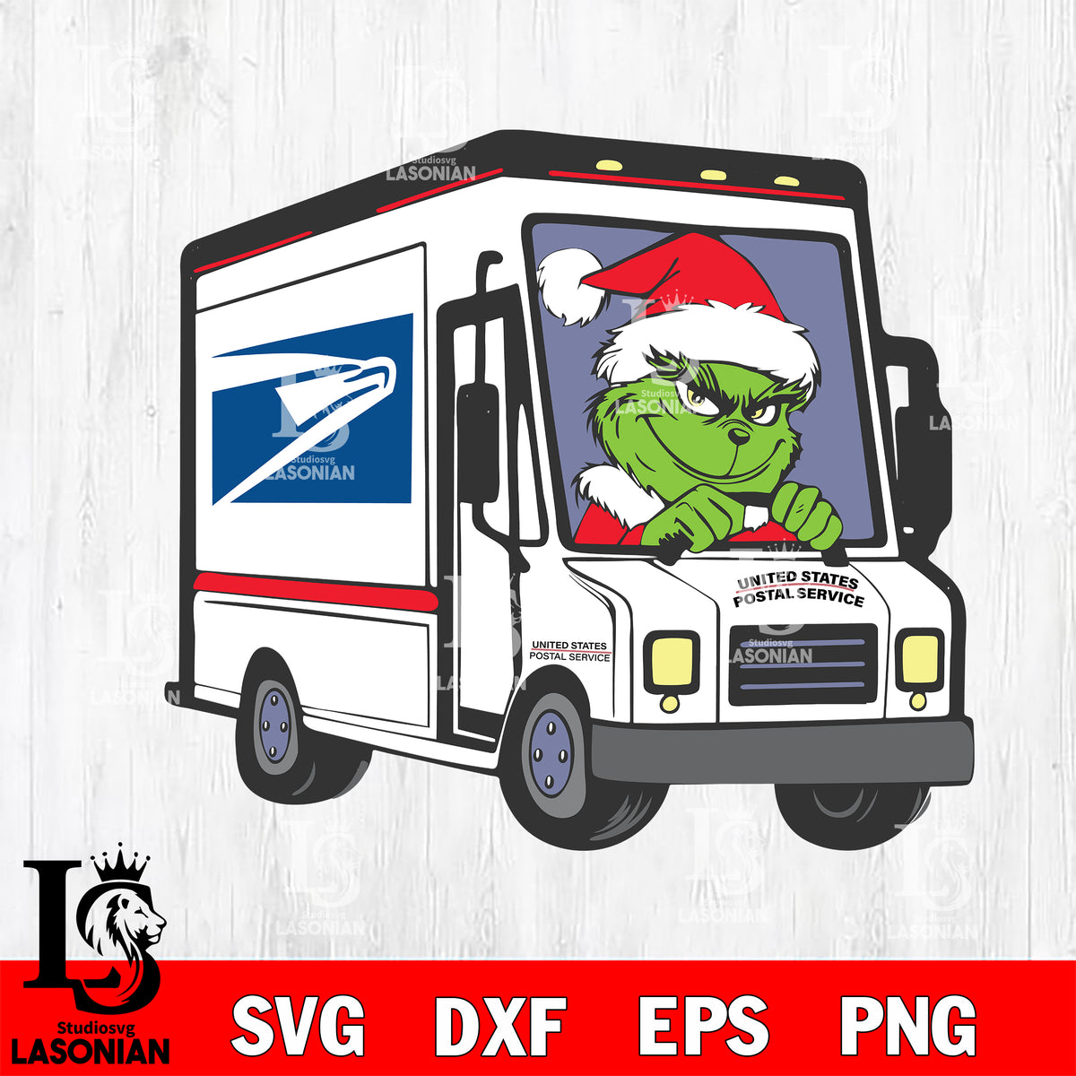 Grinch USPS Truck – lasoniansvg