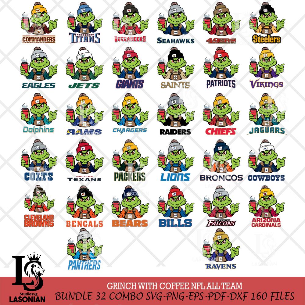 Grinch with coffee NFL ALL TEAM – lasoniansvg