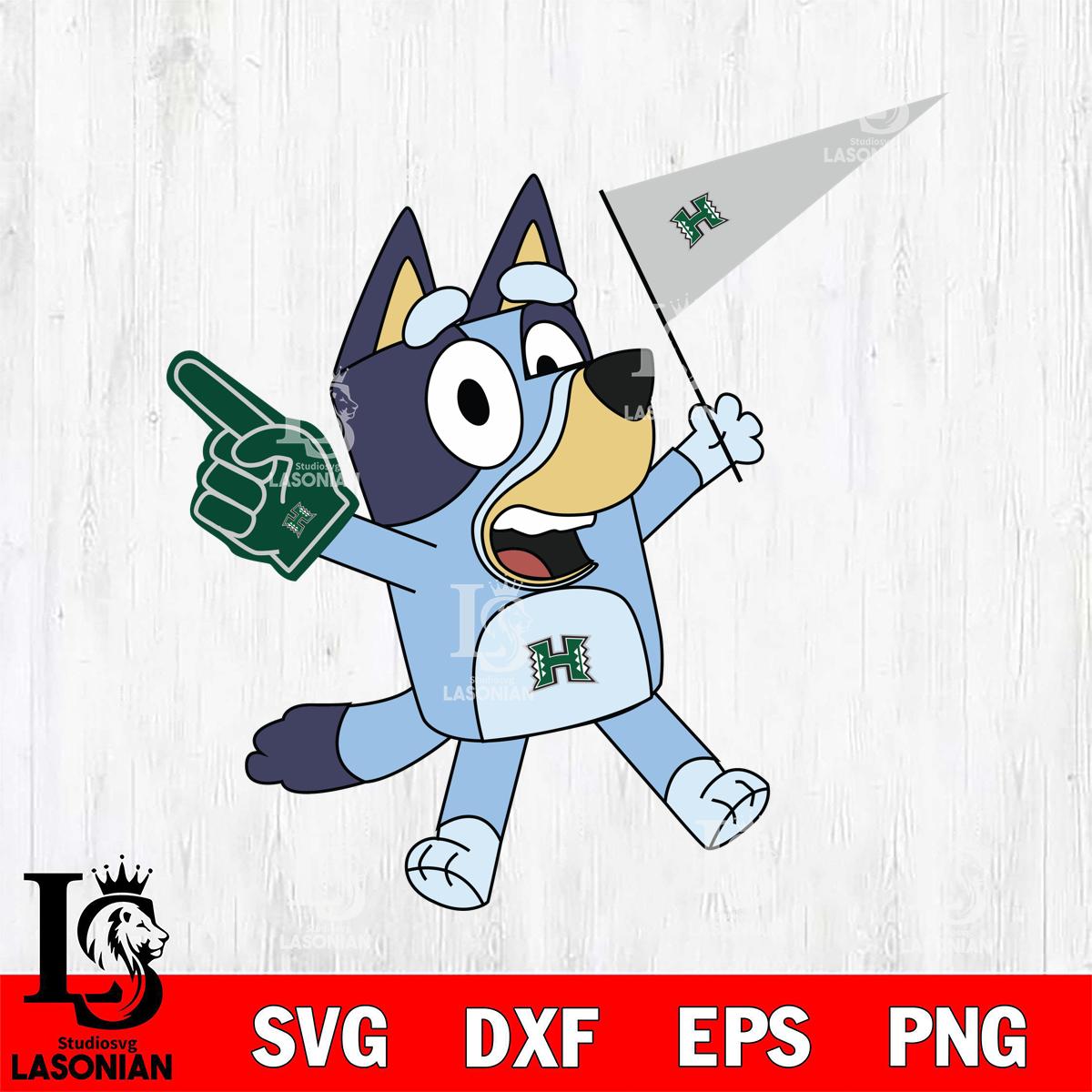 Hawaii Rainbow Warriors Bluey flag – lasoniansvg