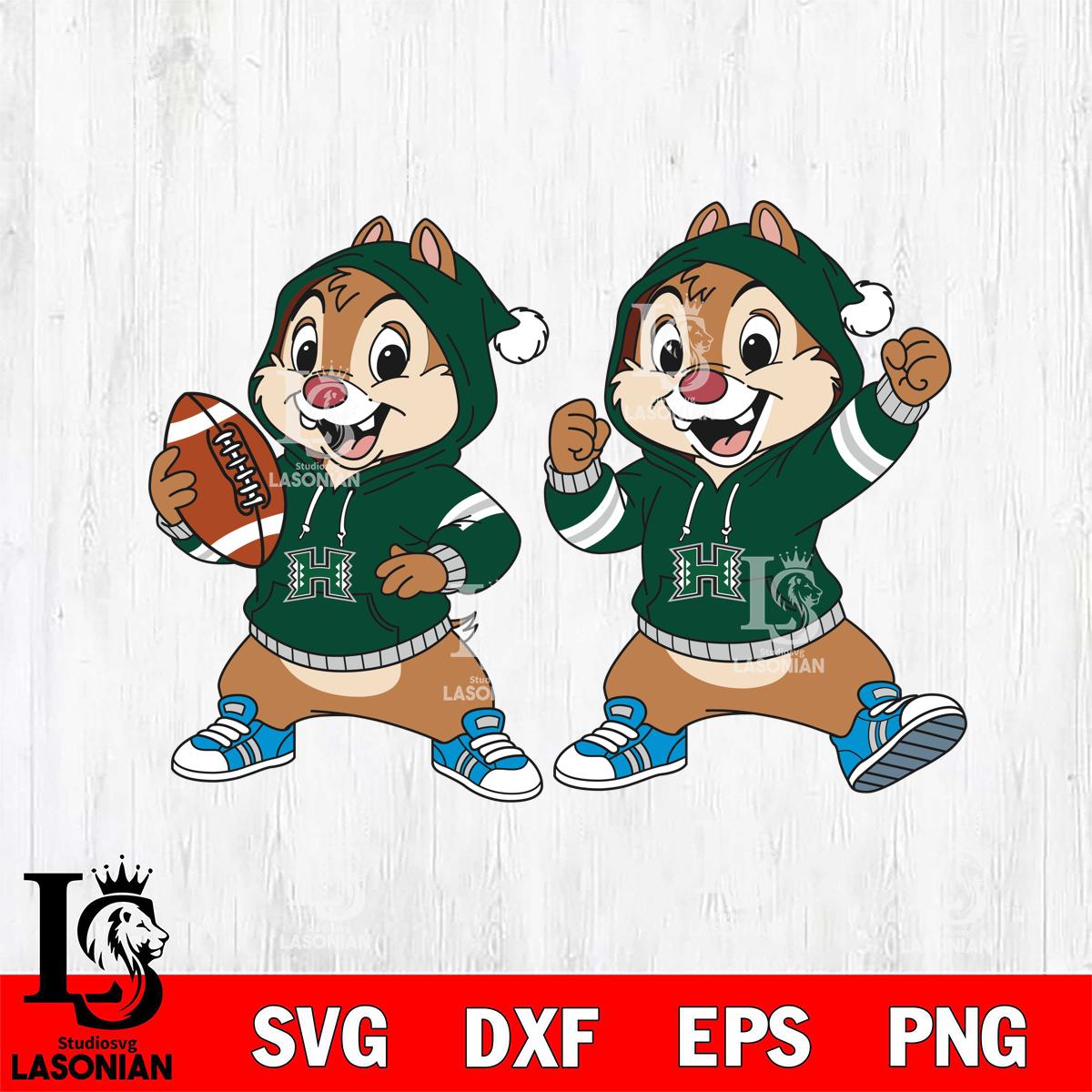 Hawaii Rainbow Warriors Chip và Dale Football – lasoniansvg
