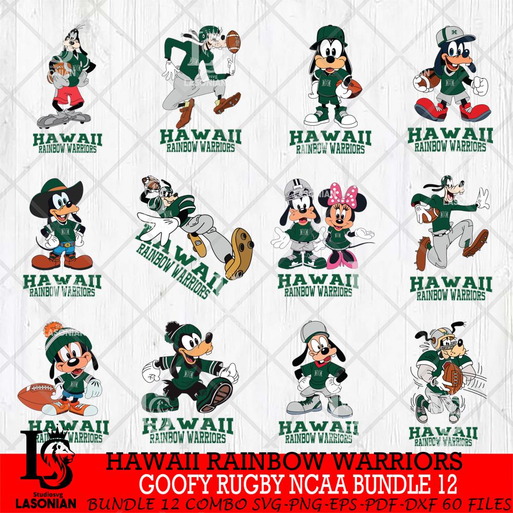 Hawaii Rainbow Warriors Goofy Rugby Disney NCAA Bundle 12 – lasoniansvg