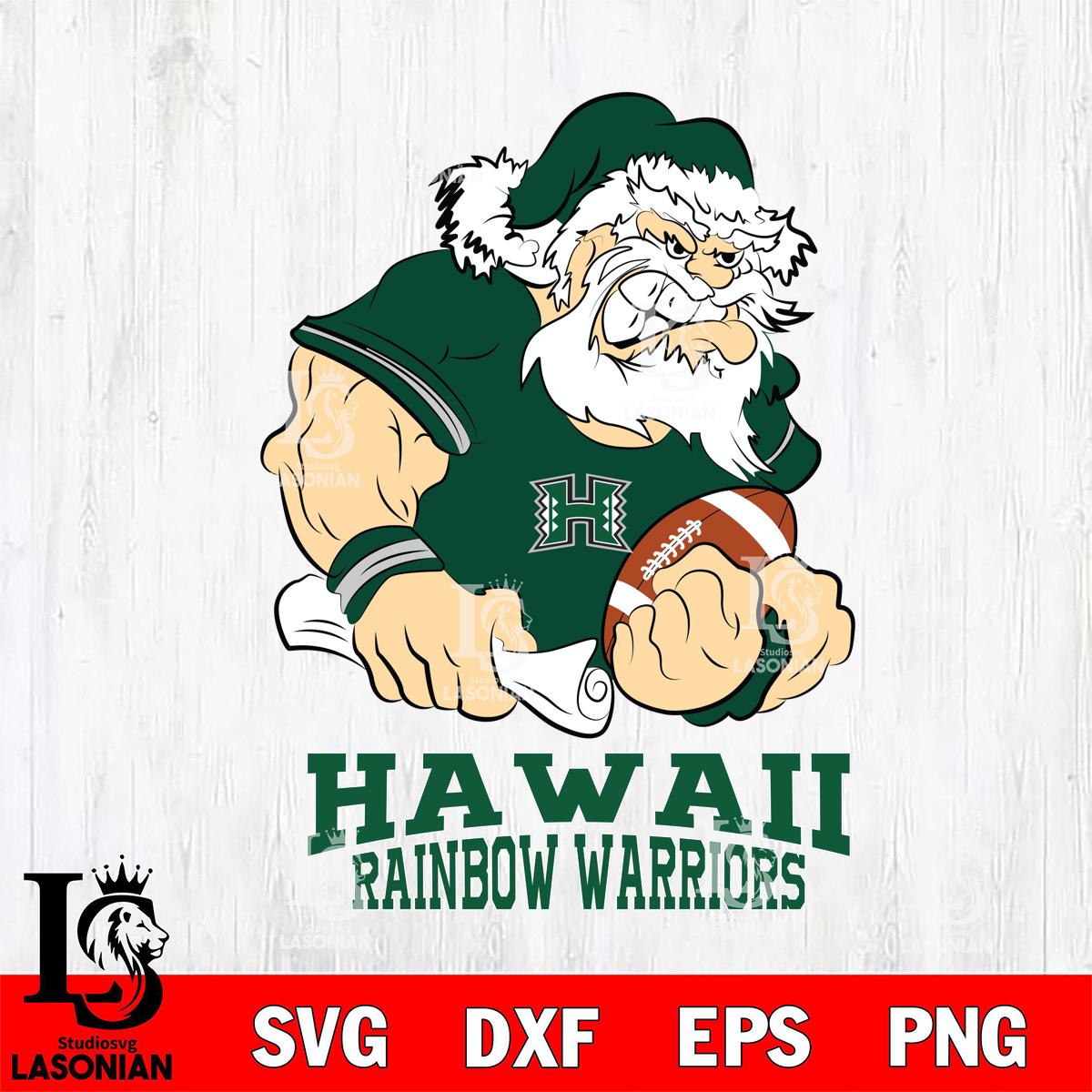 Hawaii Rainbow Warriors Santa Claus Angry – lasoniansvg