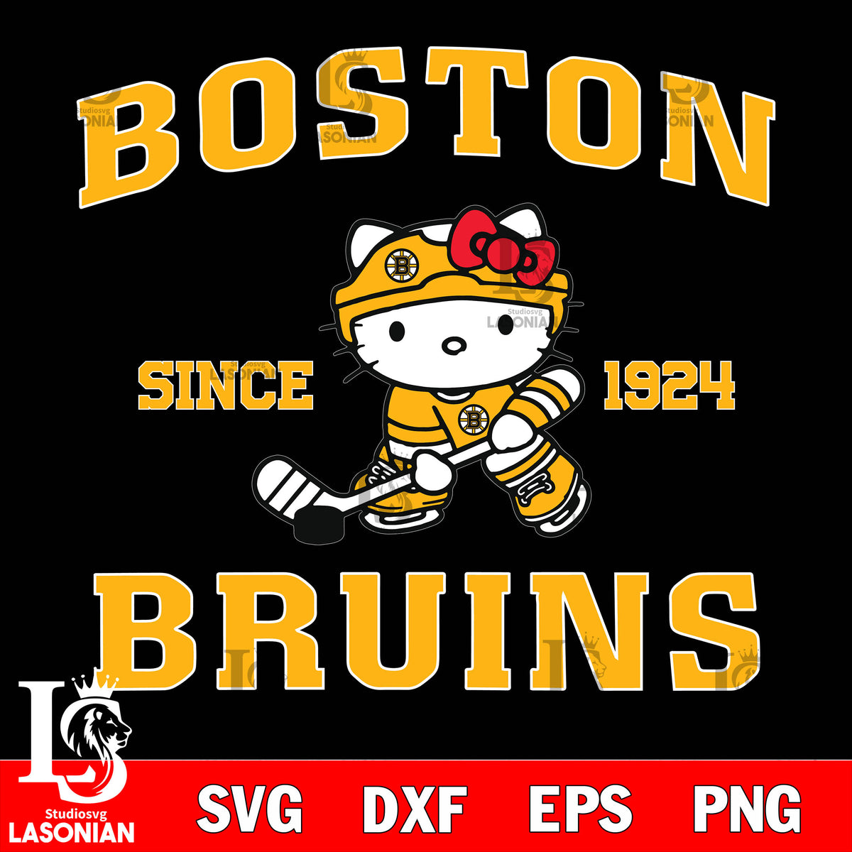 Hello Kitty Boston Bruins hockey – lasoniansvg