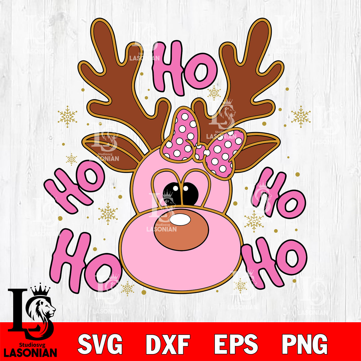 Ho Ho Ho Reindeer Colorful Christmas – lasoniansvg