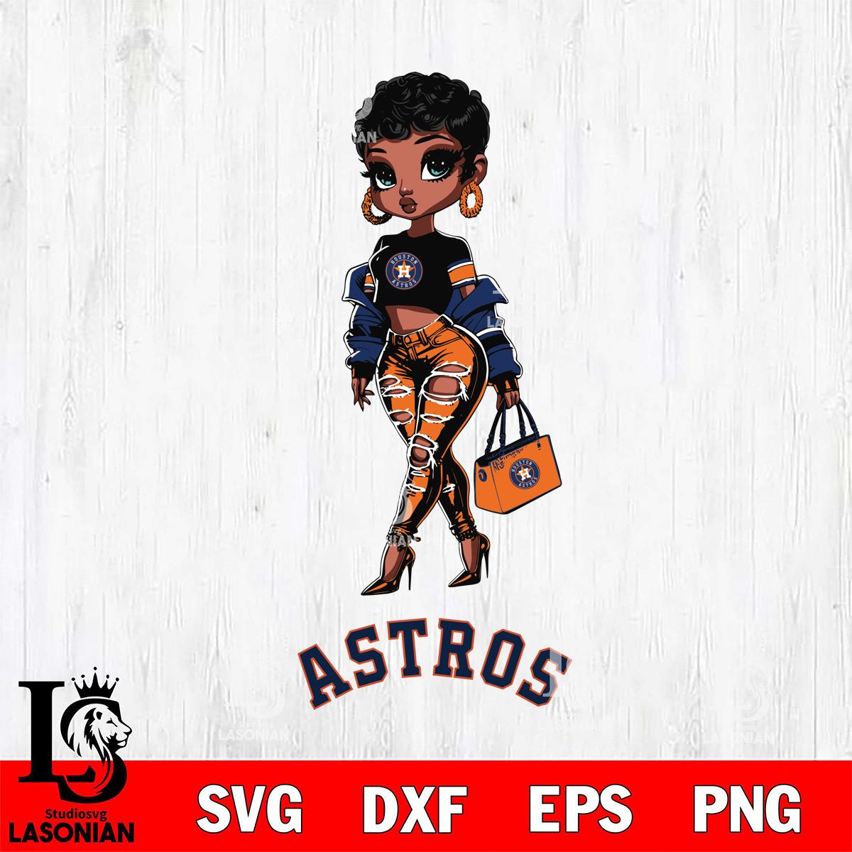 Houston Astros Beautiful Black Fan Girl – lasoniansvg