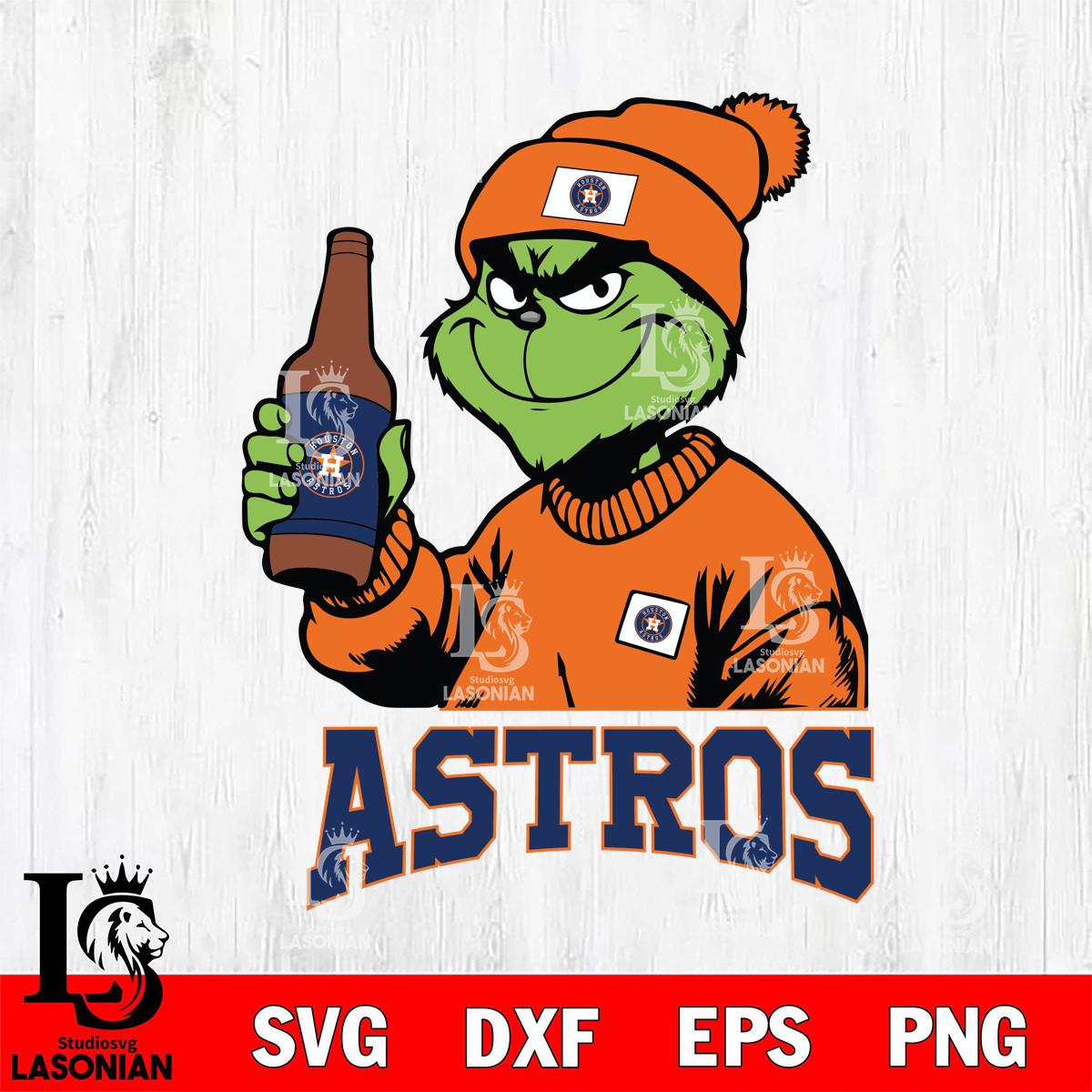 Houston Astros Grinch Drinking Beer Christmas – lasoniansvg