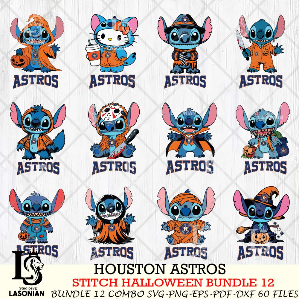 Houston Astros Stitch Horror Bundle 12 SVG – lasoniansvg