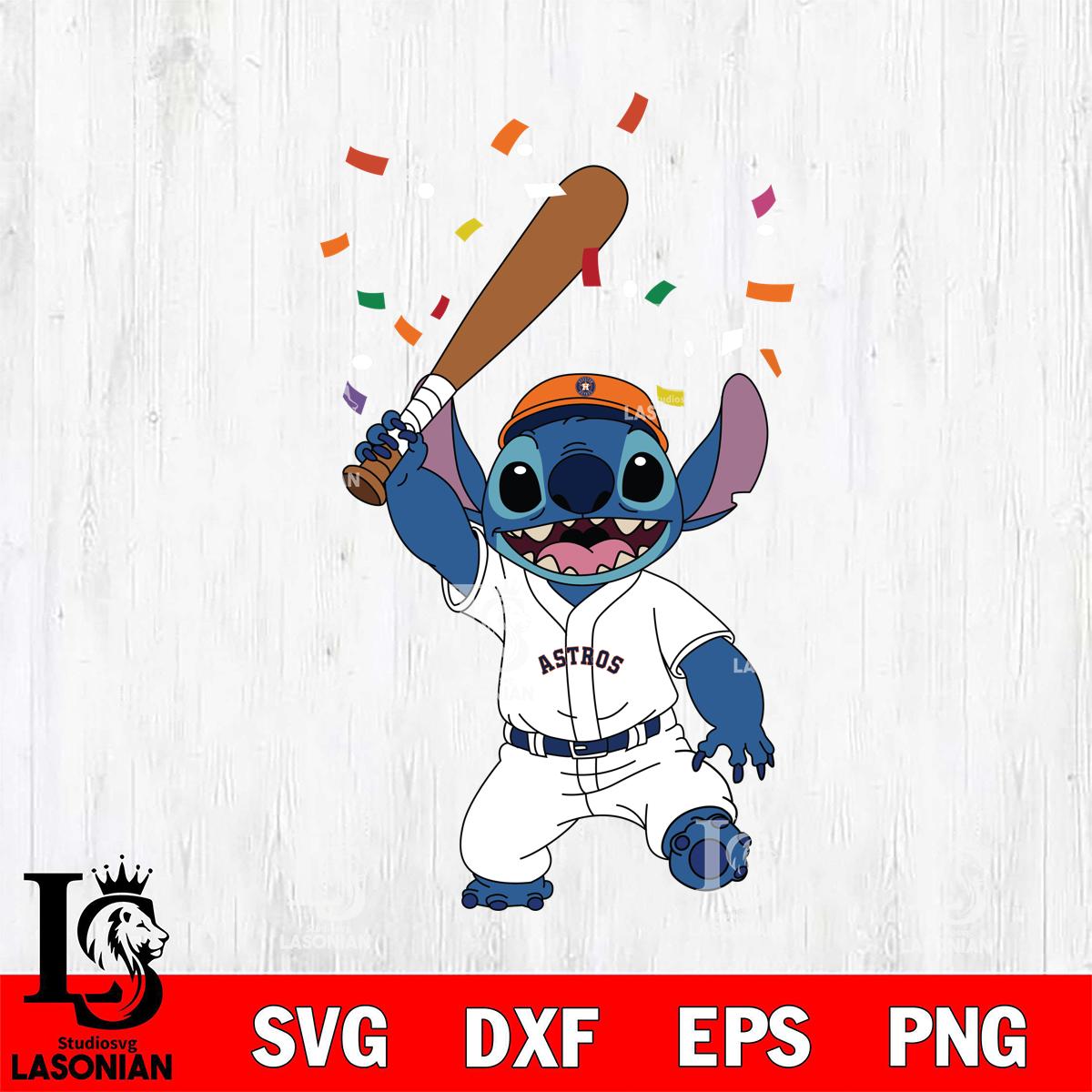 Houston Astros Stitch baseball celebrate – lasoniansvg