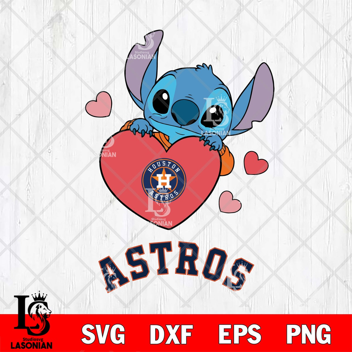 Houston Astros Stitch hugging heart File cut , Criucut , Digital ...