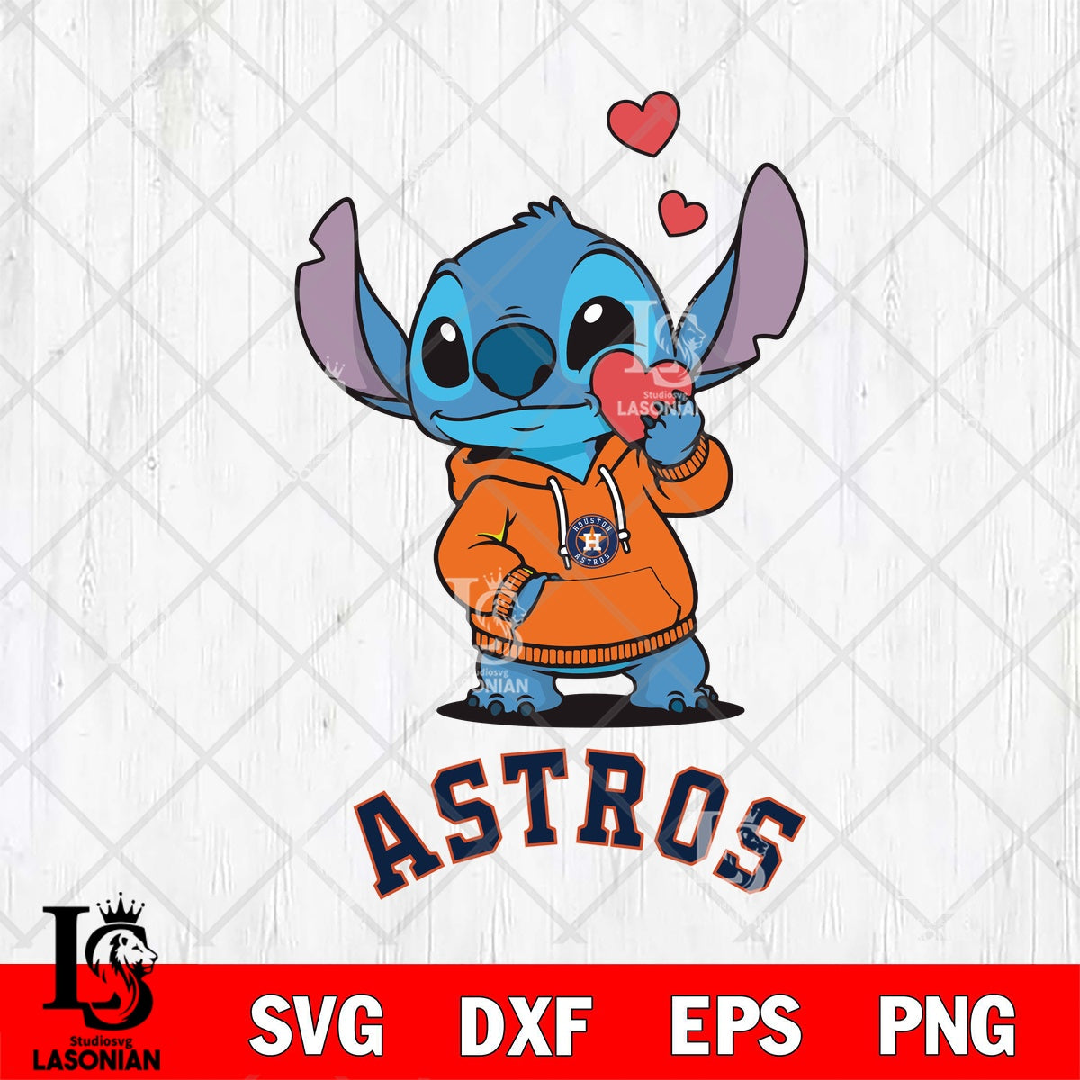 Houston Astros Stitch love illustration File cut , Criucut , Digital ...