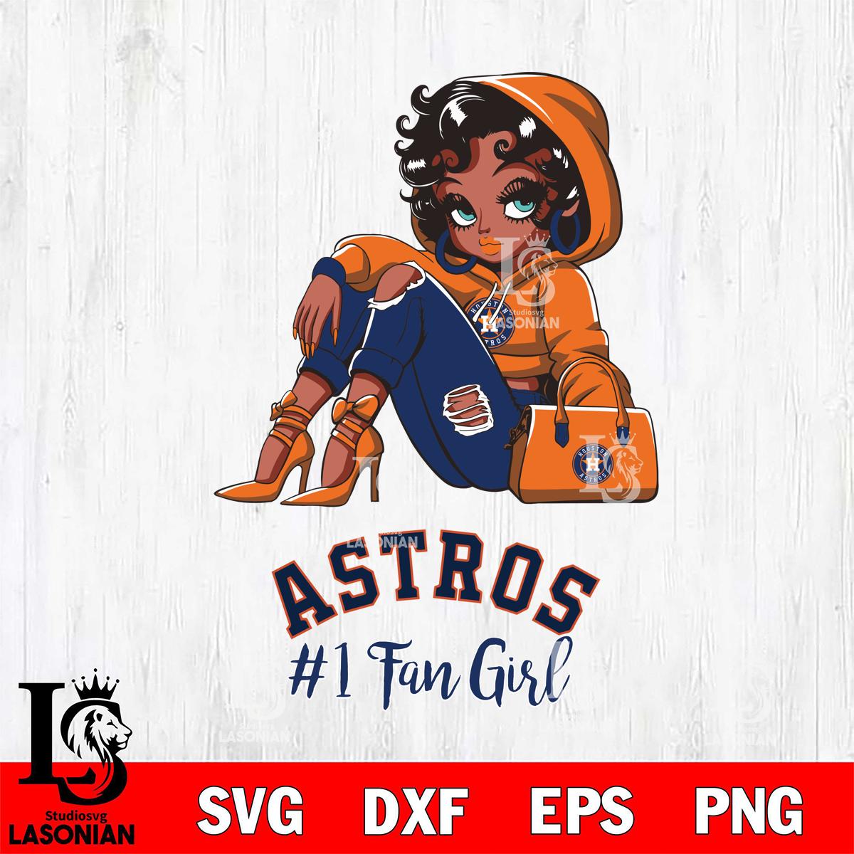 Houston Astros #1 beauty Black Fan Girl – lasoniansvg