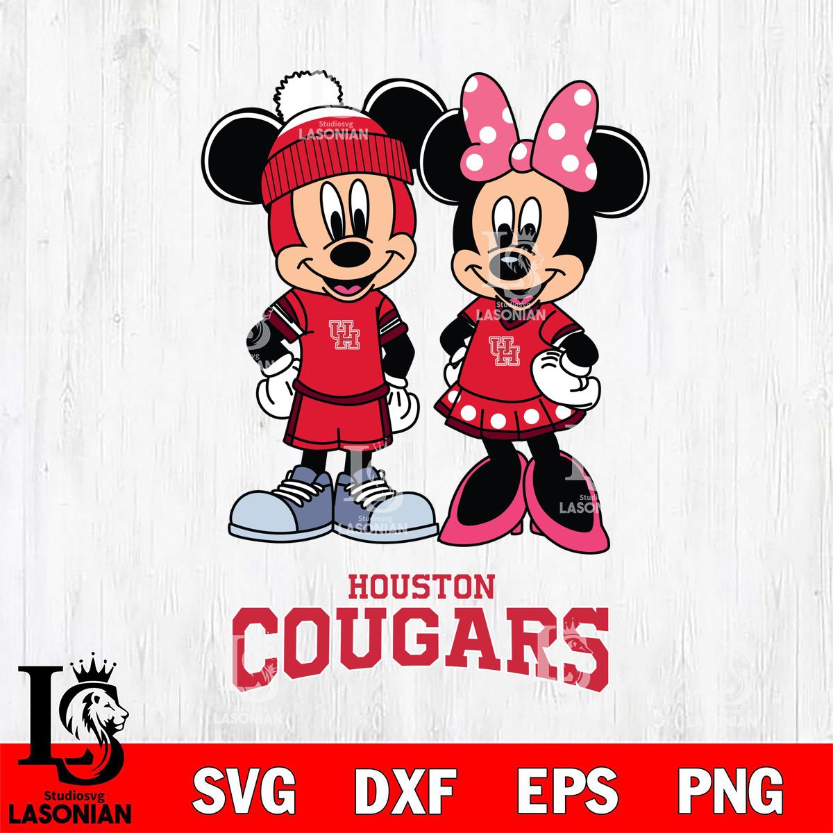 Houston Cougars Mickey Minnie Mouse Pink – lasoniansvg