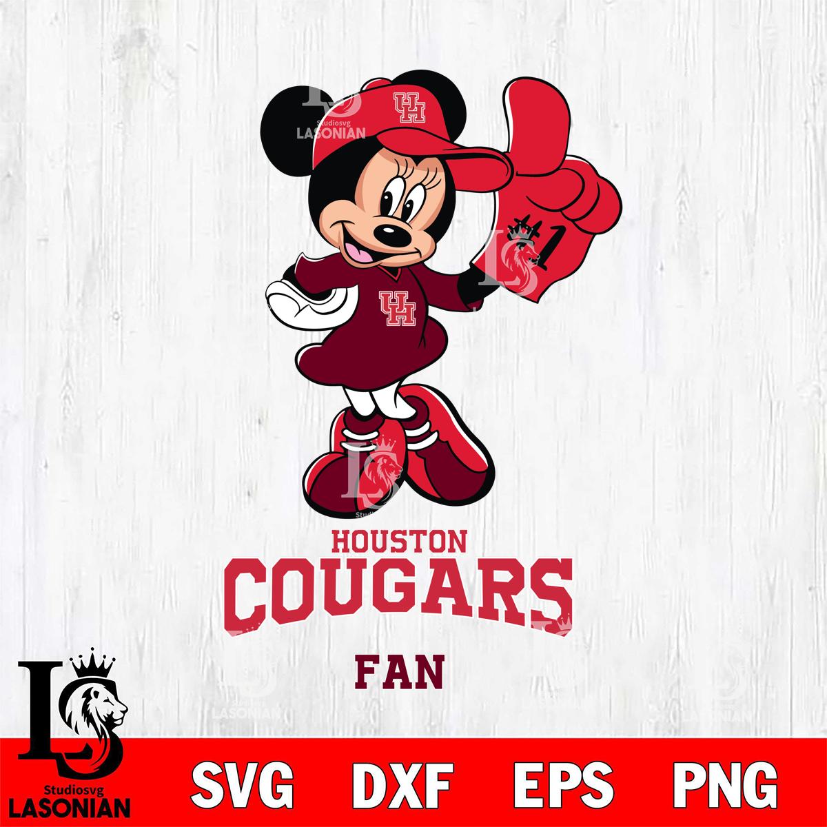Houston Cougars #1 Fan Minnie Mouse – lasoniansvg