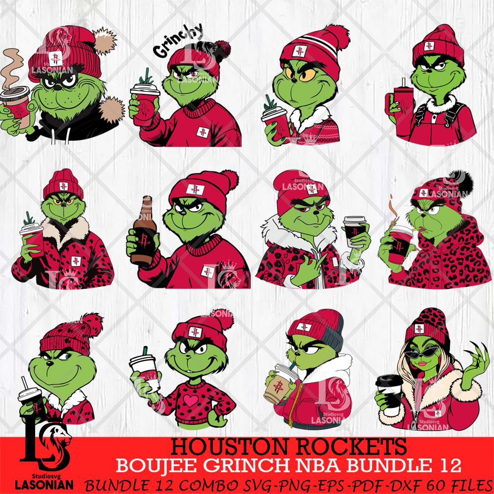 Houston Rockets Boujee Grinch NBA Bundle 12 SVG – lasoniansvg