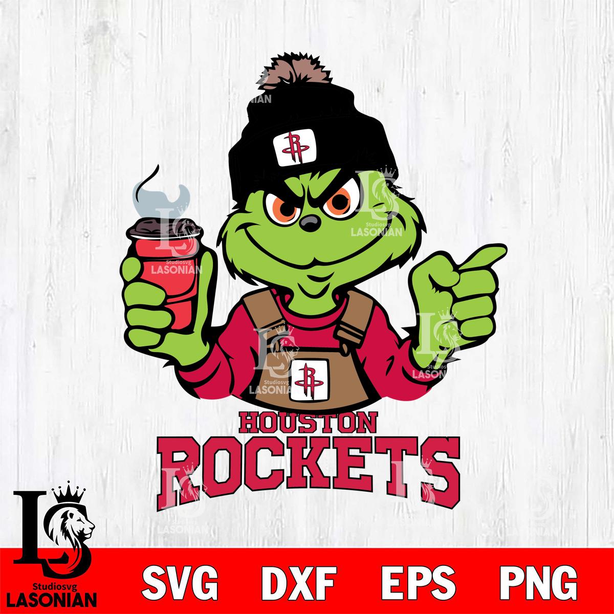 Houston Rockets Grinch with coffee – lasoniansvg