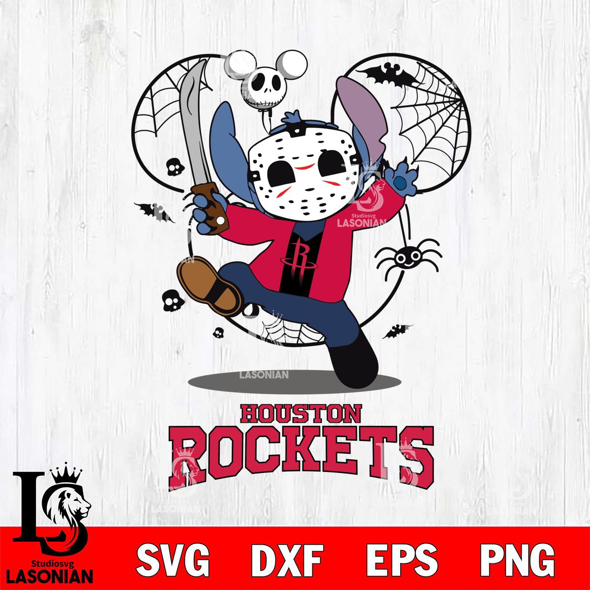 Houston Rockets Stitch jason voorhees Halloween – lasoniansvg