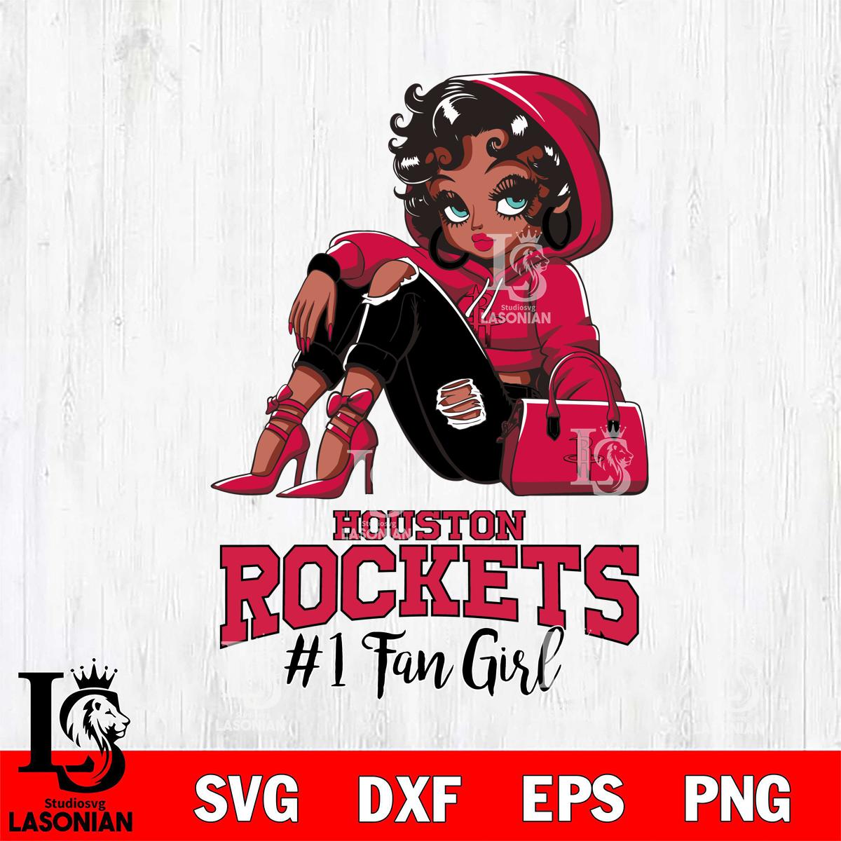 Houston Rockets #1 beauty Black Fan Girl – lasoniansvg