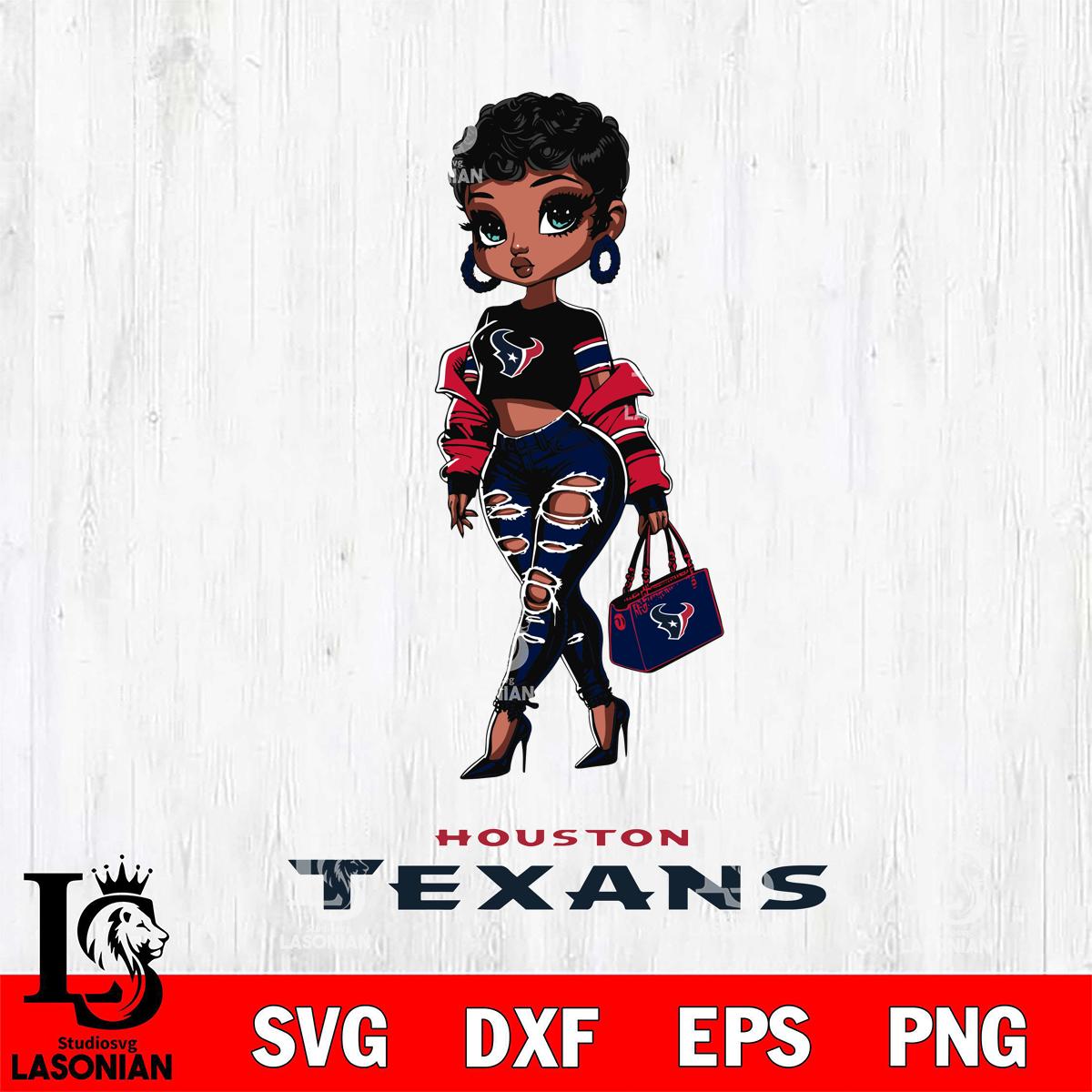 Houston Texans Beautiful Black Fan Girl – lasoniansvg