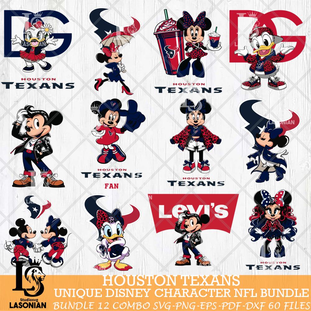 Houston Texans Disney Characters NFL Bundle 12 – lasoniansvg