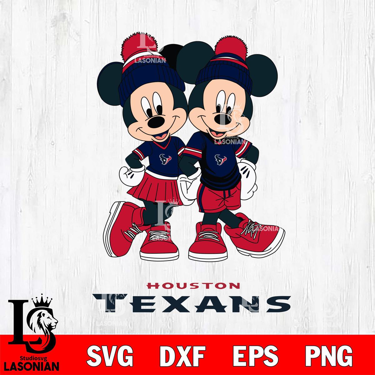 Houston Texans Mickey And Minnie Mouse Football – lasoniansvg