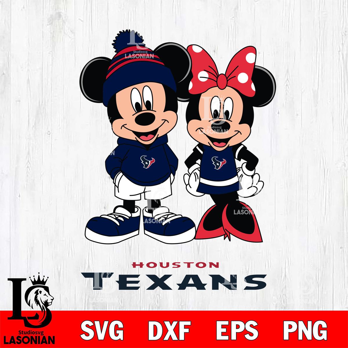 Houston Texans Mickey Minnie Mouse Cute Football – lasoniansvg
