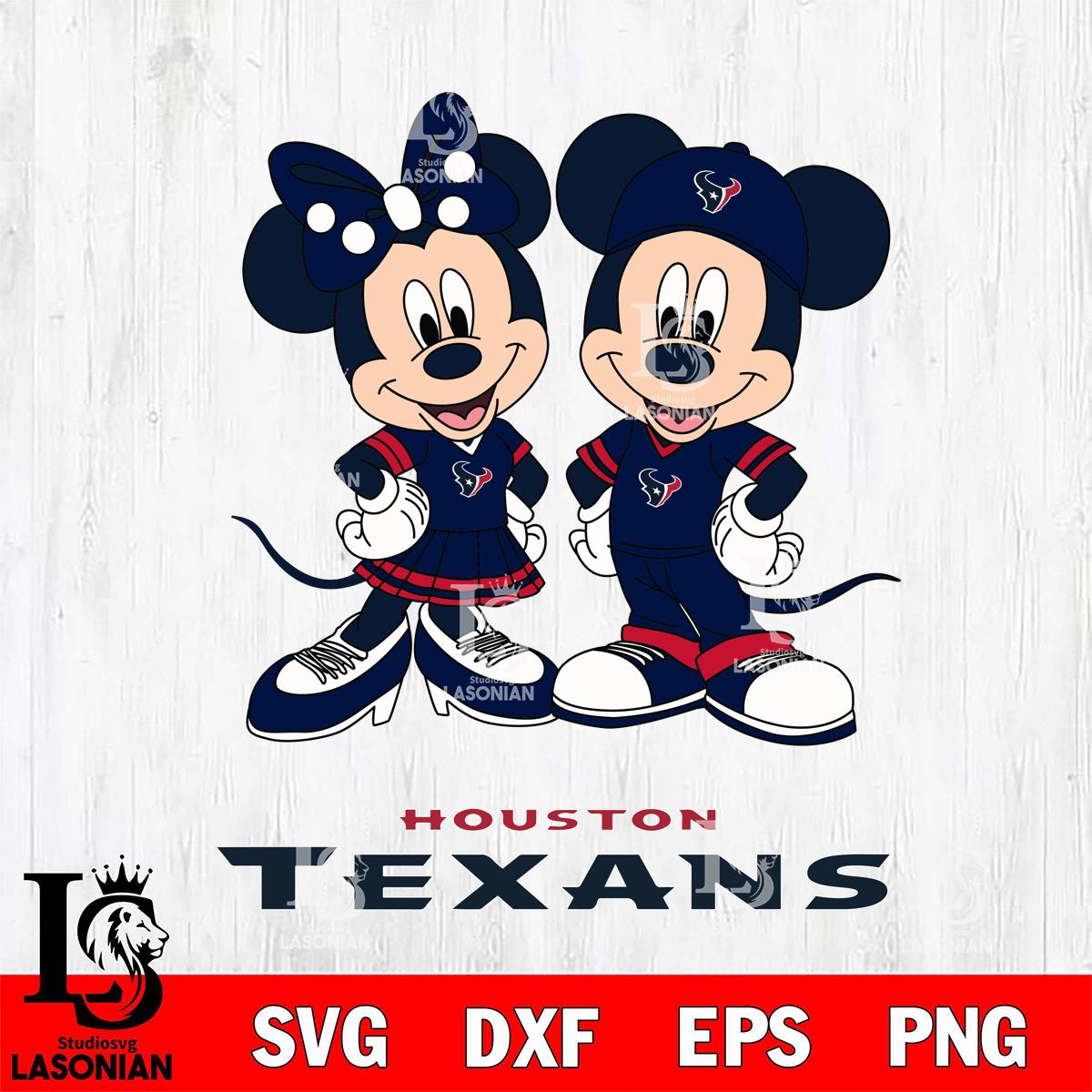 Houston Texans Mickey Minnie Mouse rugby ball – lasoniansvg